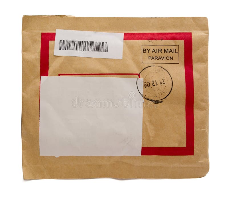 Envelope do correio de ar foto de stock. Imagem de manchado - 13437560