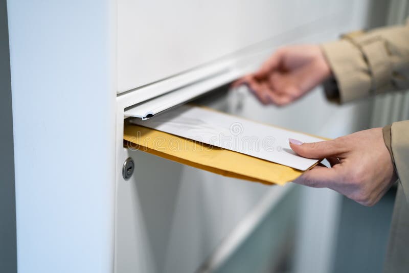 Envelope Document Letter Sending in Mailbox Stock Image - Image of ...