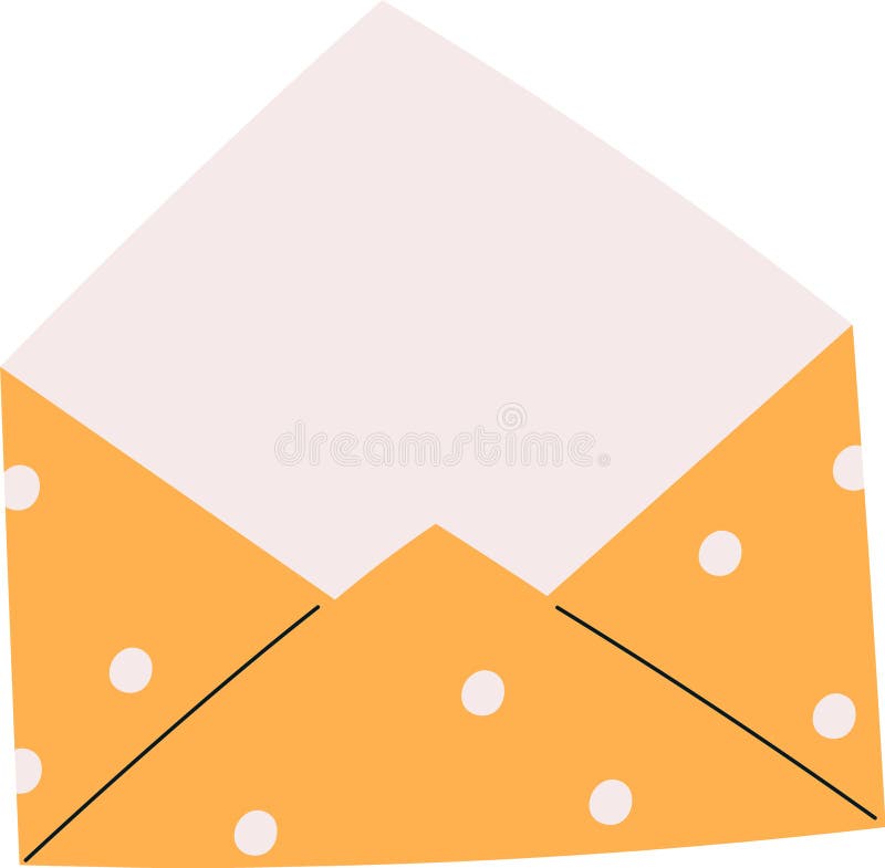 Envelope with Dotted Pattern Stock Vector - Illustration of decor ...