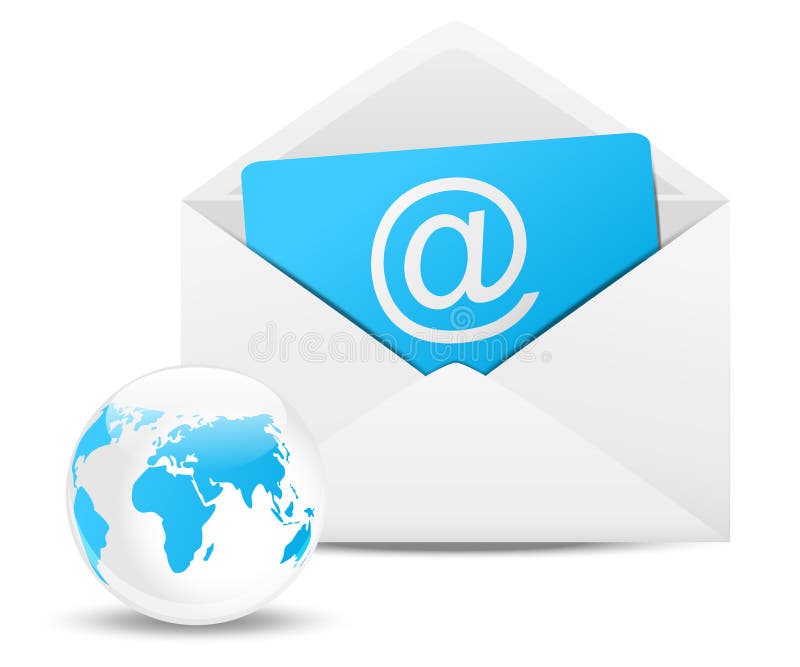 Global Email stock vector. Illustration of button, sign - 4544417