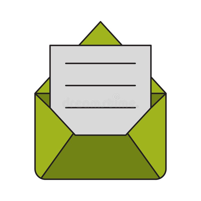 Envelope email cartoon stock vector. Illustration of document - 146848592