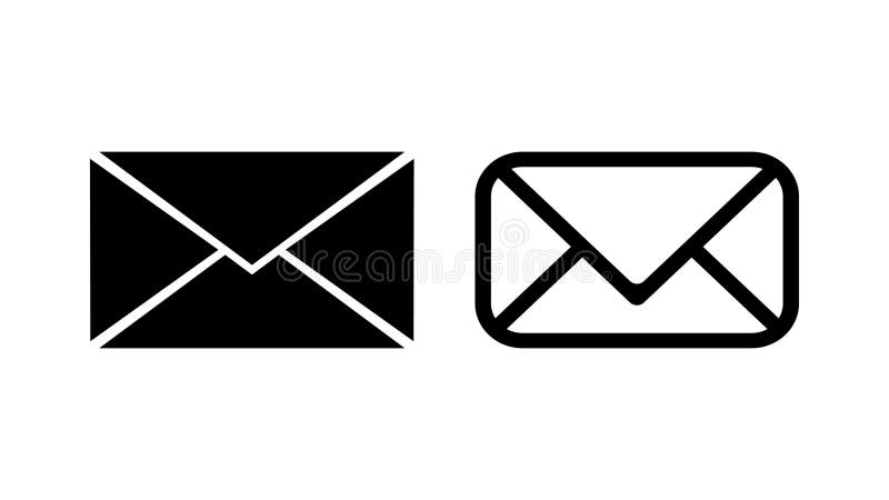 Envelope and Email Icon Set, Vector Illustrations for Messaging ...