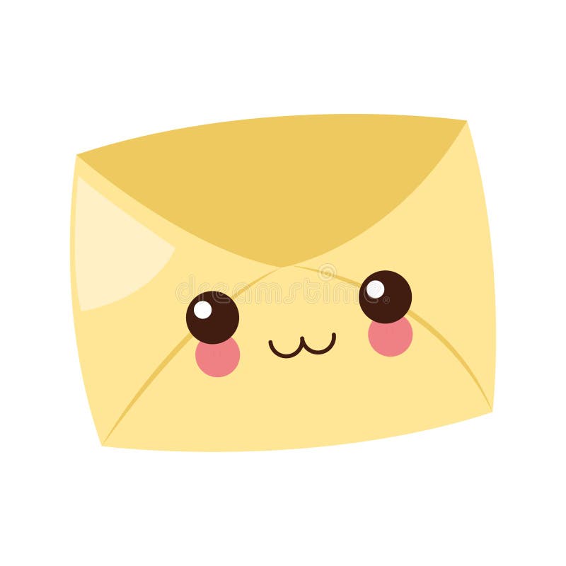 Envelope Email Kawaii Cartoon Stock Vector - Illustration of comic ...