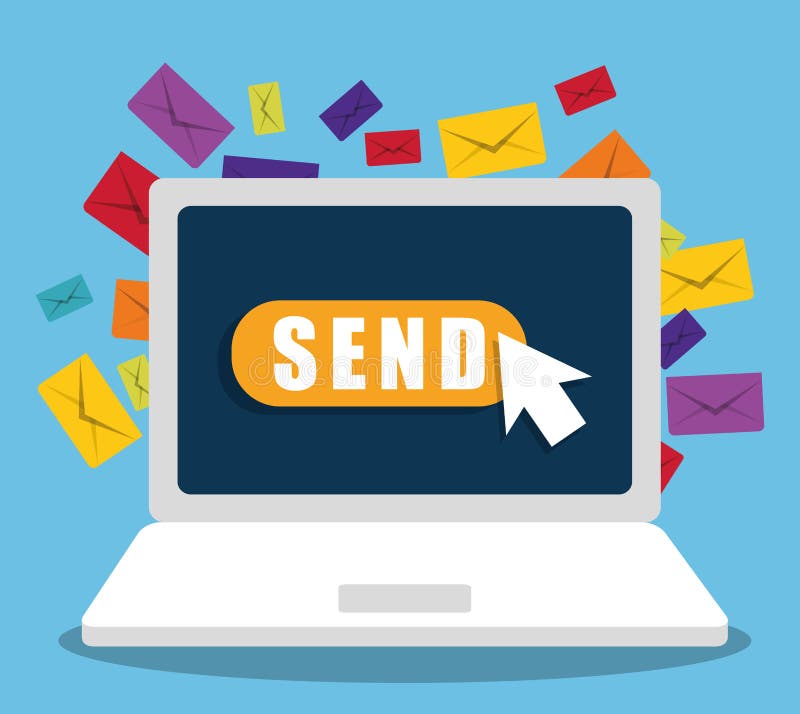 Envelope Email Marketing Send Design. Stock Vector - Illustration of ... Envelope Email Marketing Send Design. Stock Vector - Illustration of ...