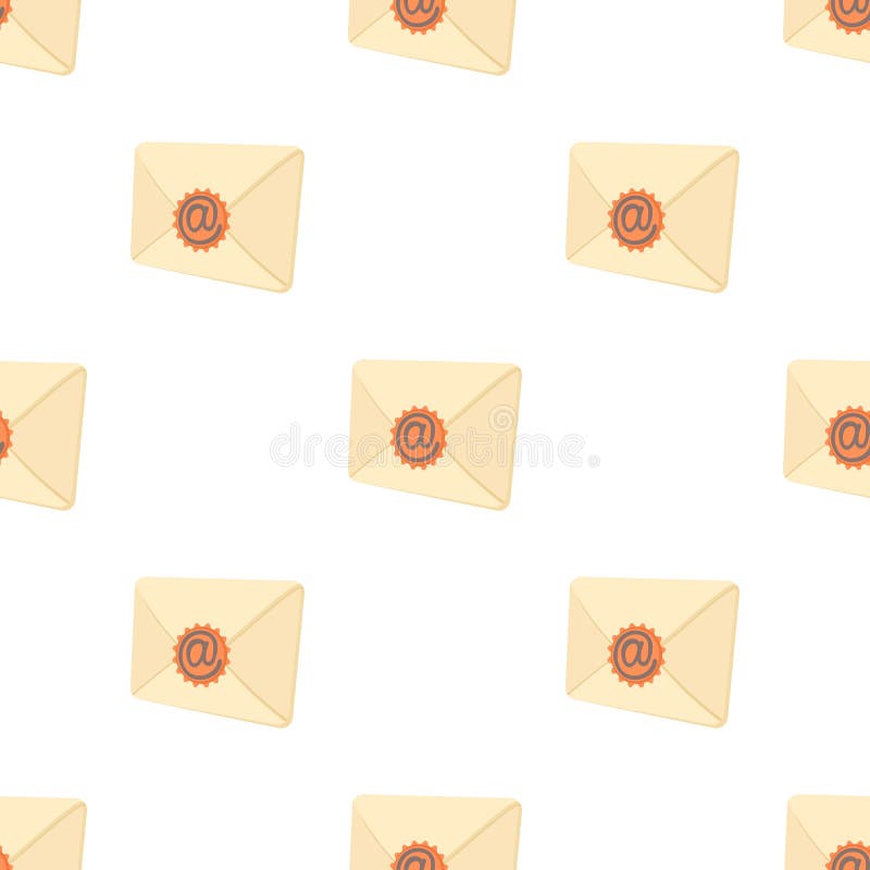 Envelope with Email Sign Seal Pattern Seamless Vector Stock Vector ...