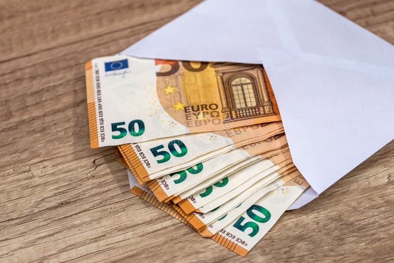 Envelope with Euro Bank Notes Stock Image - Image of investment ...