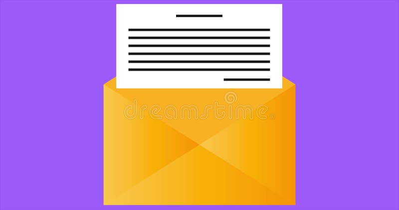 Envelope Flat Animated Icon. Stock Footage - Video of back, icons ...