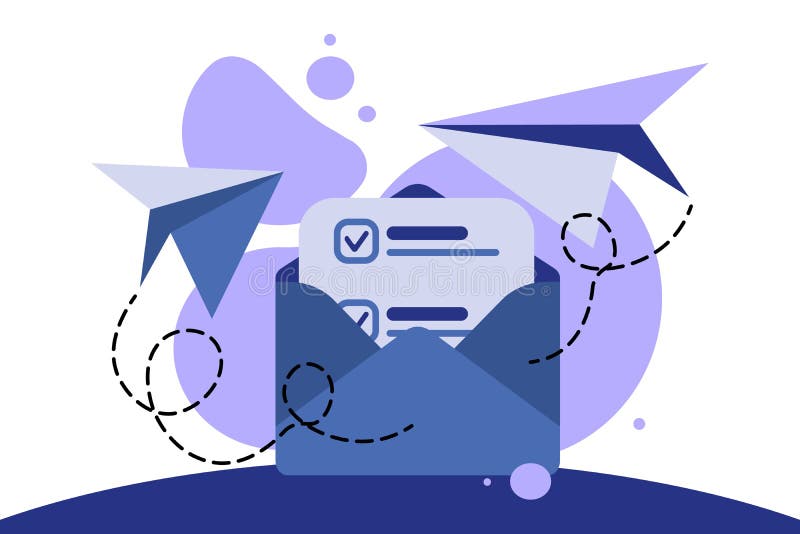 Envelope with Flying Paper Planes. Email Marketing and Message Concept ...