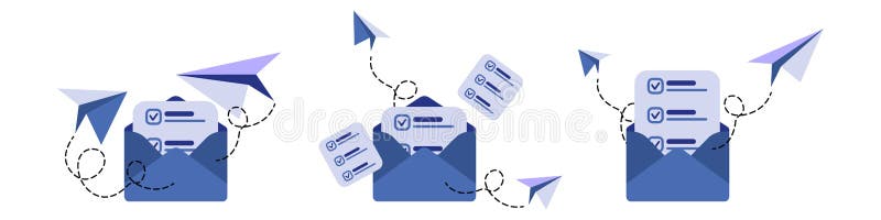 Envelope with Flying Paper Planes. Email Marketing and Message Concept ...