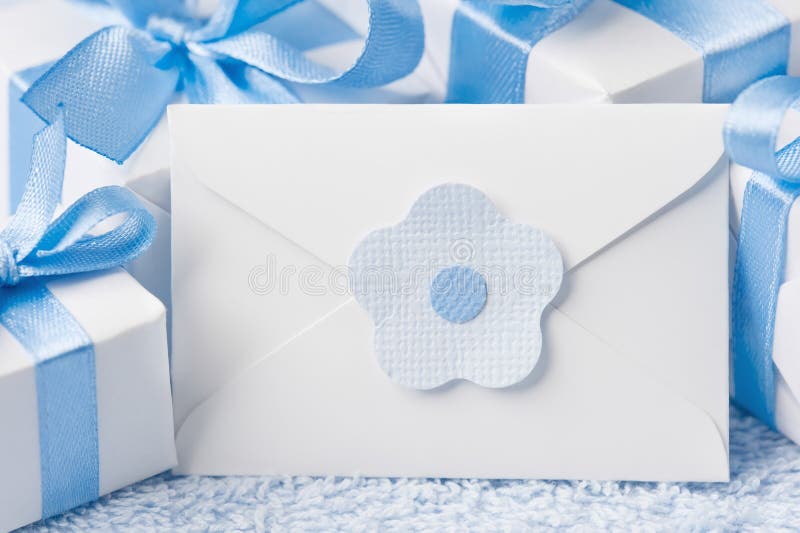Envelope stock photo. Image of blue, textile, gift, object - 32885150