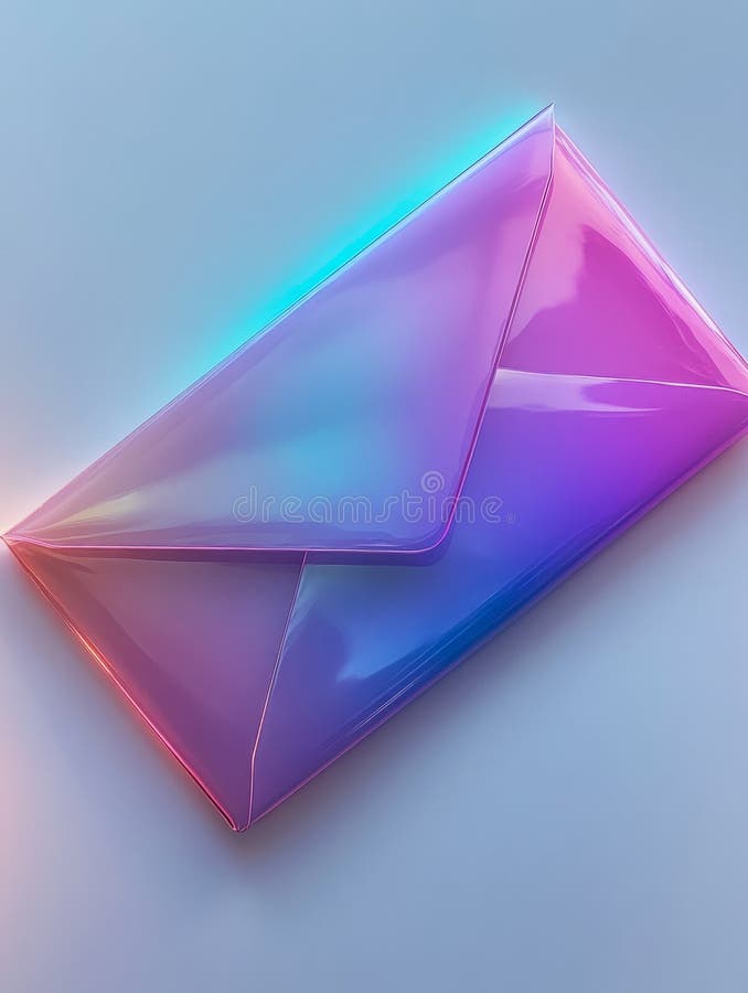 Envelope in Gradient Colors on a Light Background Stock Image - Image ...
