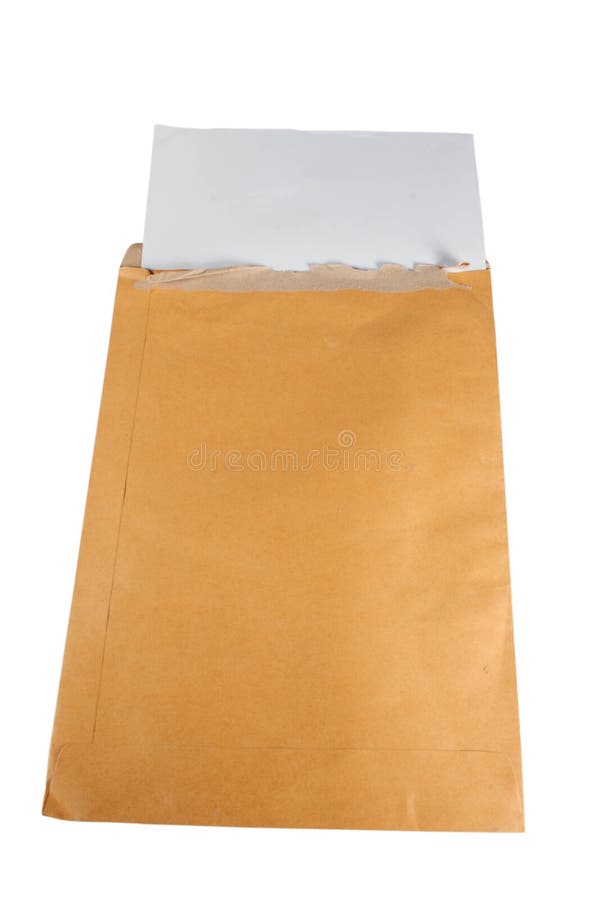 Envelope Grande Sobre Com Fundo Branco Imagem de Stock - Imagem de ...