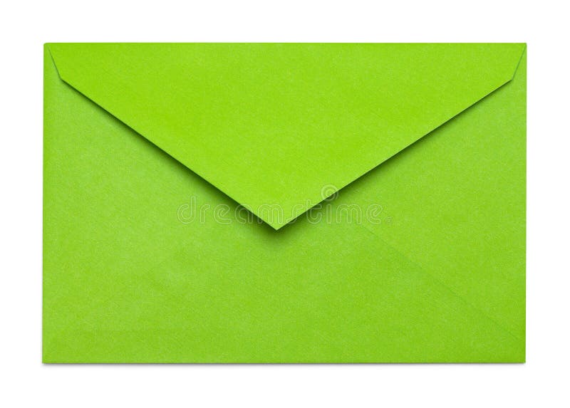 Envelope Green stock photo. Image of open, mail, isolated - 96155338