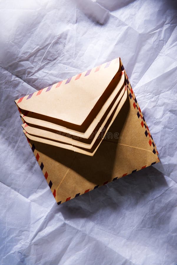 Envelope Group with Light and Shadow Stock Photo - Image of blank ...
