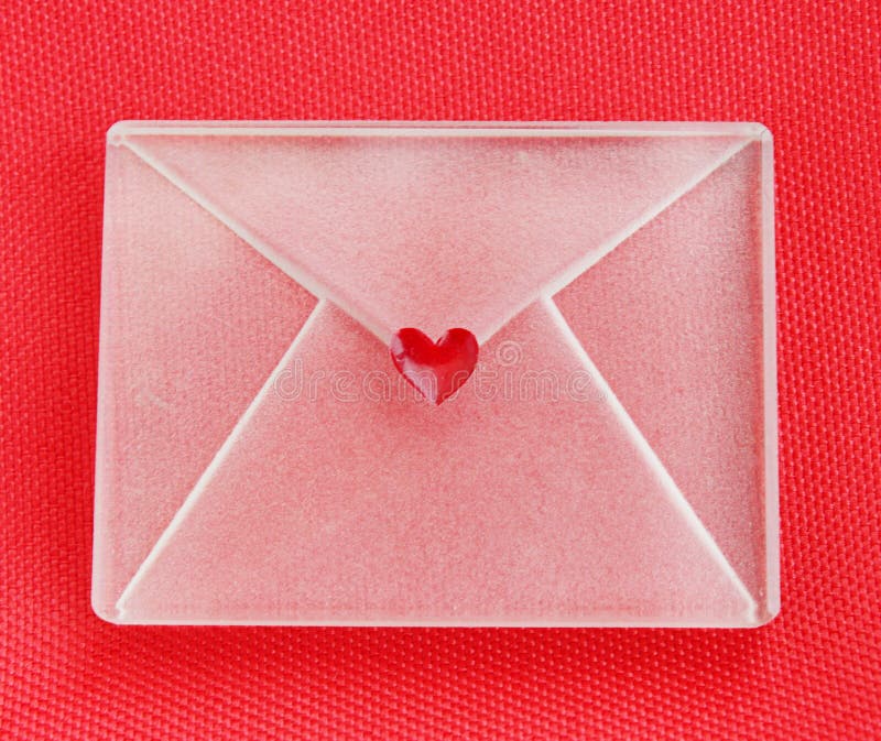 Envelope with heart stock image. Image of modern, gift - 23028695