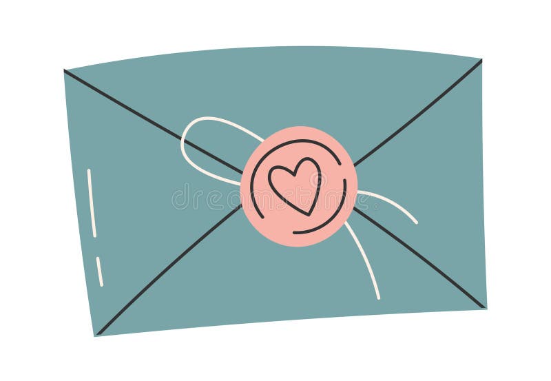 Envelope with Heart stock vector. Illustration of vector - 275431671