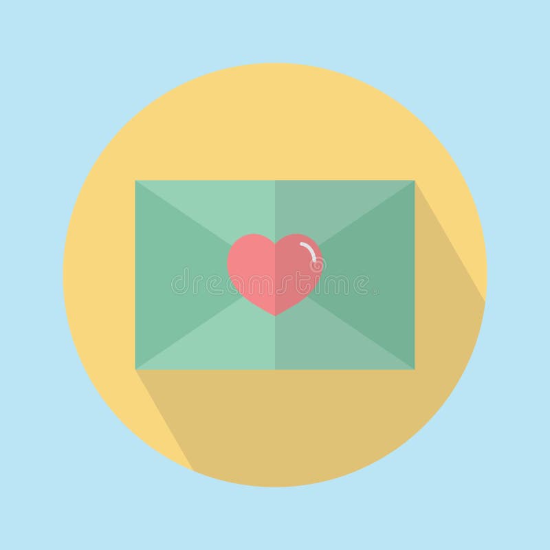 Envelope with a Heart. Vector Illustration Decorative Design Stock ...