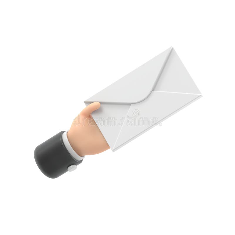 Envelope Holding in the Hand. Email Message Concept, Sending. Postman ...