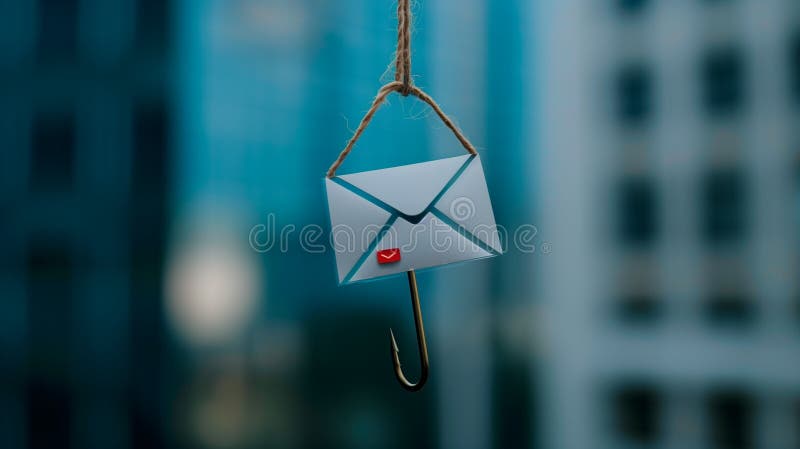 An Envelope on a Hook with a Heart Symbol Hanging from it Stock ...