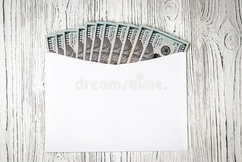 Envelope with One Hundred Dollar Banknote and Laptop Keyboard Stock ...