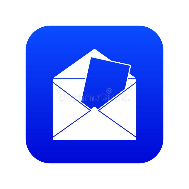Envelope icon digital blue stock vector. Illustration of page - 149648179
