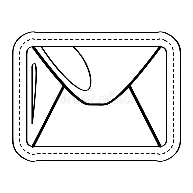 Envelope dotted sticker stock vector. Illustration of envelope - 146972856