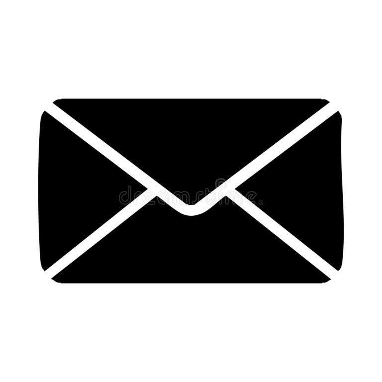 Envelope Icon. Editable Bold Outline Email Sign Vector Illustration ...