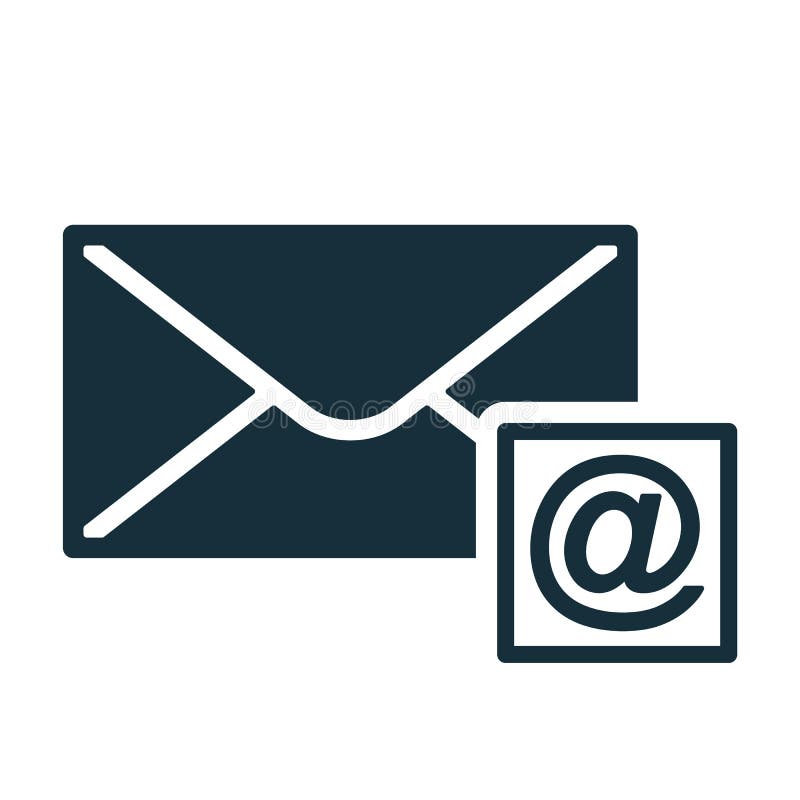 Envelope Icon Flat Black Closed Email Stock Illustration - Illustration ...