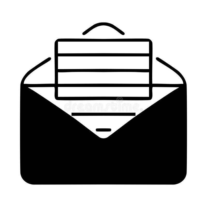 Envelope Icon. Flat Design Email Address Symbol Stock Vector ...