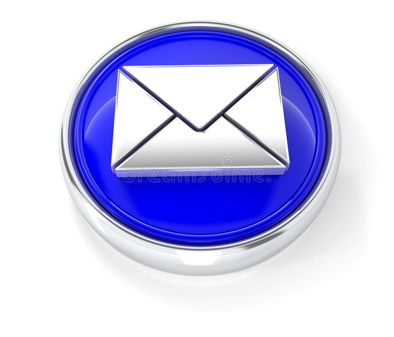 Envelope Icon On Round Internet Button Stock Illustration ...