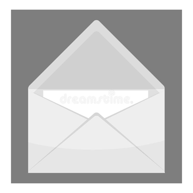 Gray mailbox icon stock vector. Illustration of document - 90976383