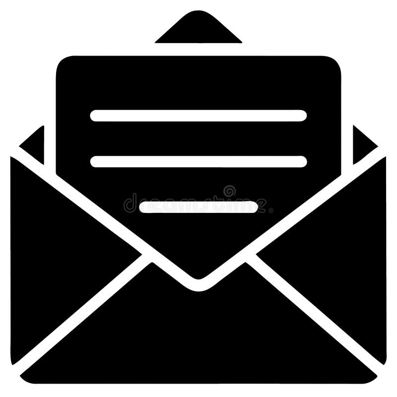 Envelope Icon with Letter. Email Symbol Stock Illustration ...