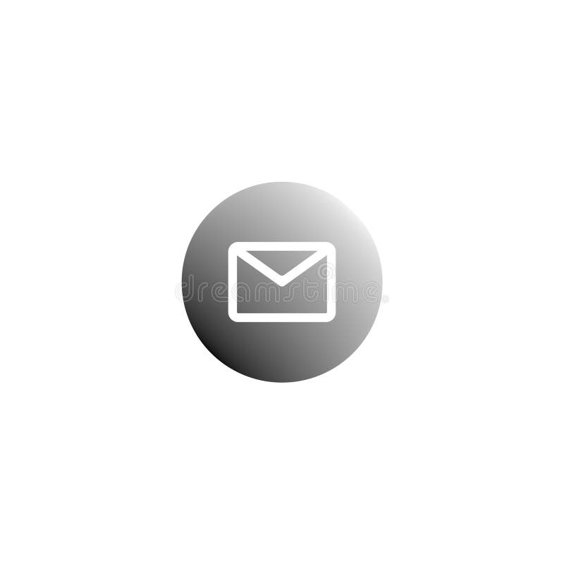Envelope Icon. Mail Message Shape. White Outline Figure. Vector Contact ...