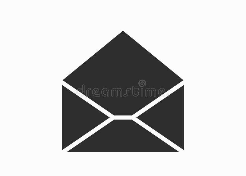 Envelope Icon. Open Envelope for Message Stock Vector - Illustration of ...