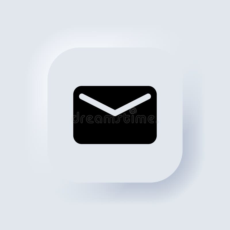 Envelope Icon. a Paper Document in an Envelope. Neumorphic UI UX White ...
