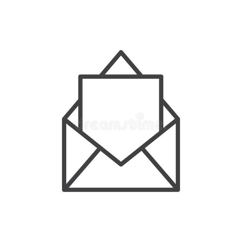 Envelope Icon Set. Mail Message Web Symbol. Write Letter Sign. Receive ...