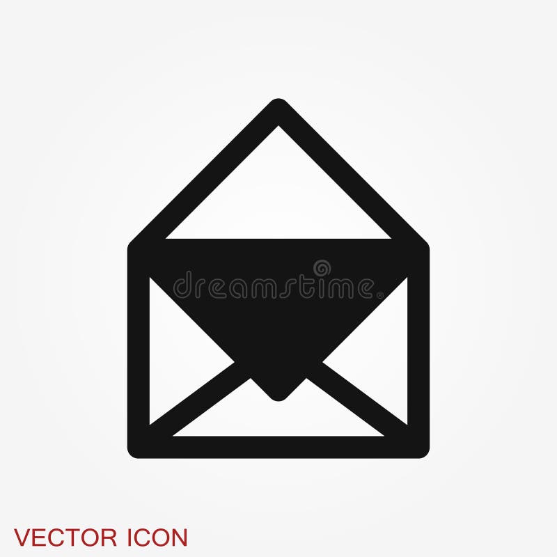Envelope Icon, Vector Mail Envelope and Letter Symbol Stock ...