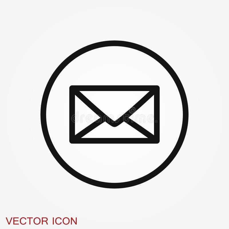 Envelope Icon, Vector Mail Envelope and Letter Symbol Stock ...