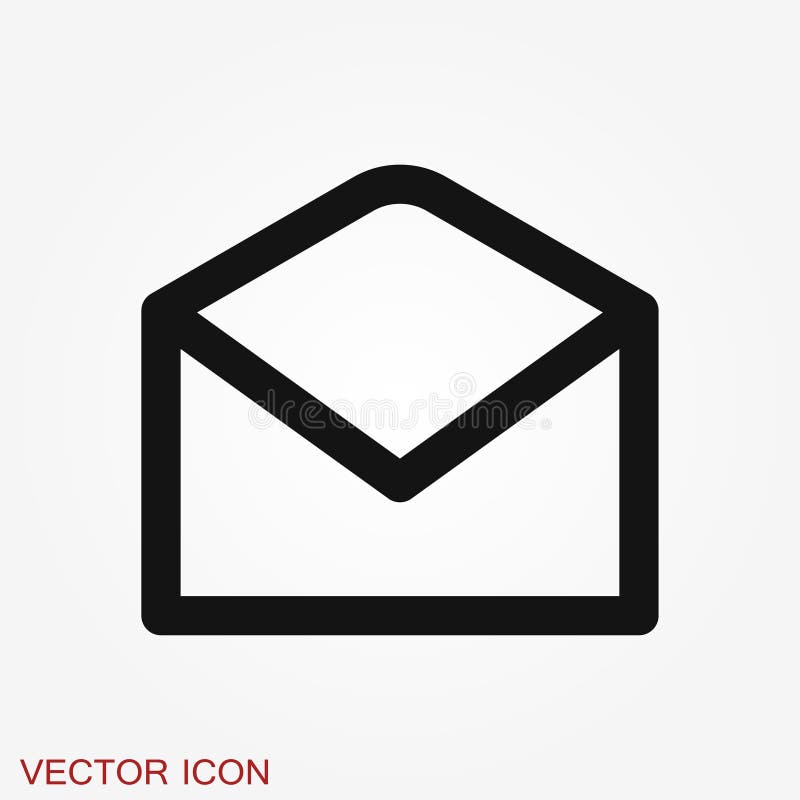 Envelope Icon, Vector Mail Envelope and Letter Symbol Stock ...