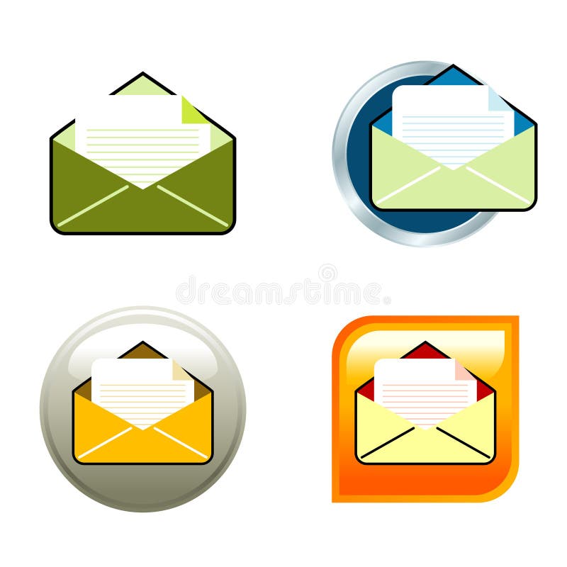 Envelope Icons stock vector. Illustration of design, brown - 2837876