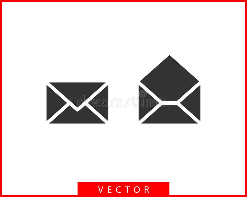 Envelope Icons Letter. Envelop Icon Vector Template. Mail Symbol ...