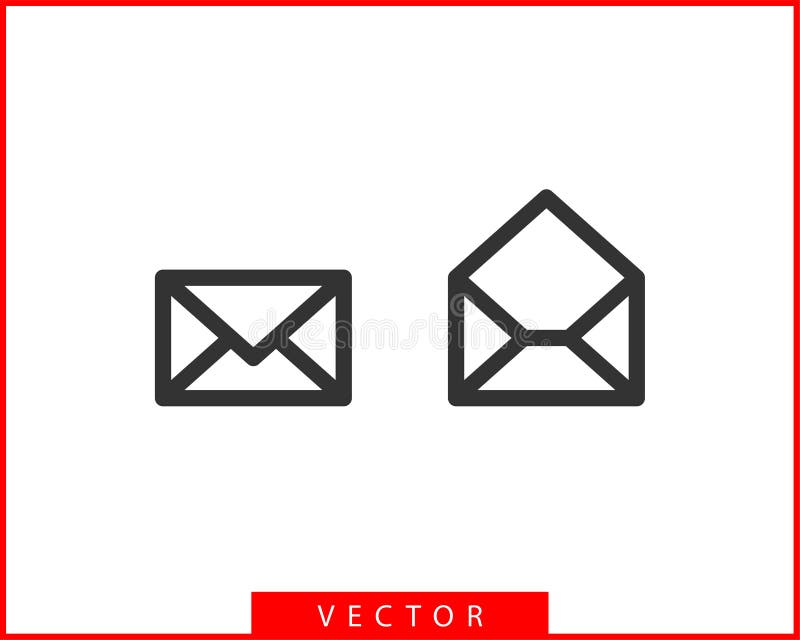 Envelope Icons Letter. Envelop Icon Vector Template. Mail Symbol ...