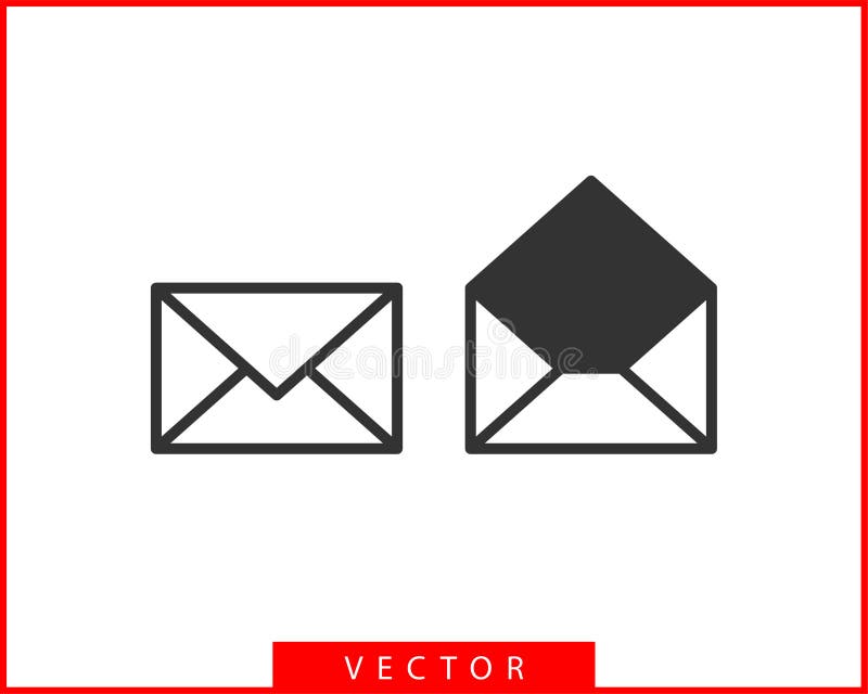 Envelope Icons Letter. Envelop Icon Vector Template. Mail Symbol ...