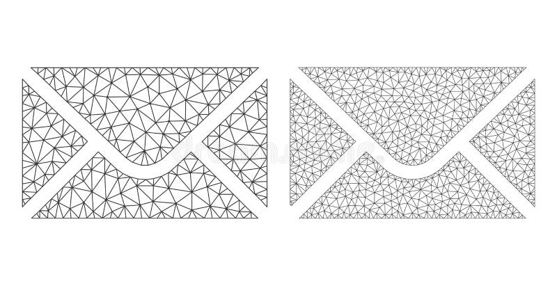 Envelope Icons - Vector Triangular Mesh Stock Vector - Illustration of ...