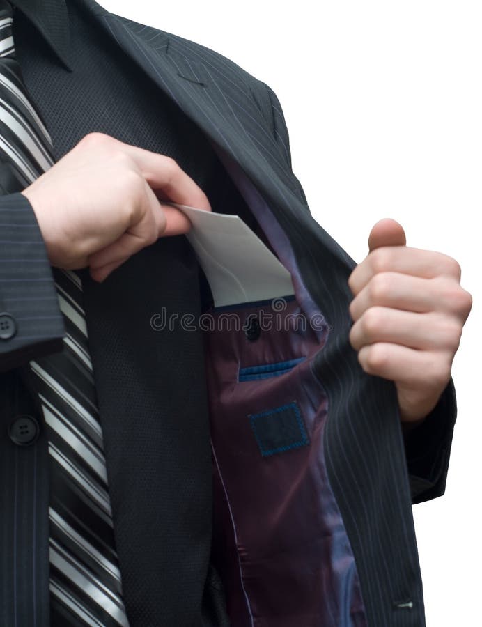 Envelope in a Jacket Pocket Stock Photo - Image of pull, enclose: 13137546