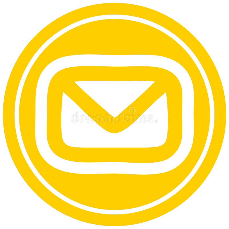 Envelope Letter Circular Icon Stock Vector - Illustration of mail, sign ...