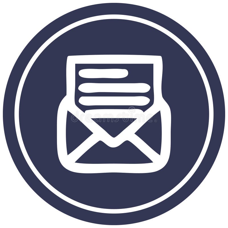 Envelope Letter Circular Icon Stock Vector - Illustration of element ...