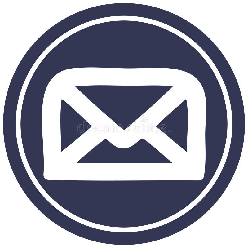 Envelope Letter Circular Icon Stock Vector - Illustration of clip, mail ...