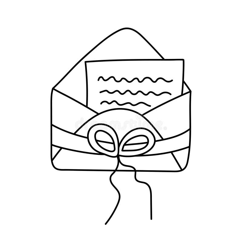 Envelope With Stamp Coloring Page