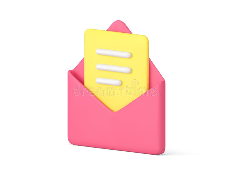 Envelope Letter Post Message Electronic Mail Incoming Correspondence 3d ...